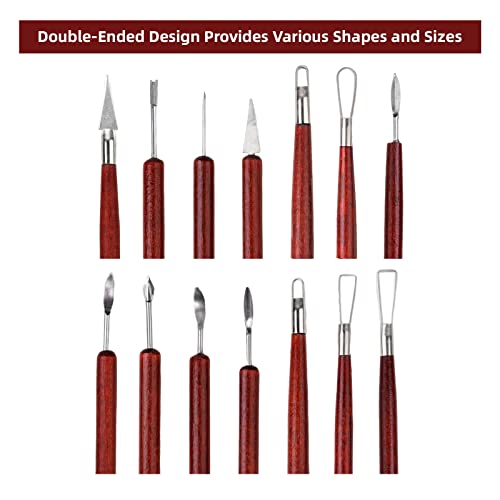 Snapklik.com : Blisstime 18PCS Clay Sculpting Tools, Basic Clay Pottery ...