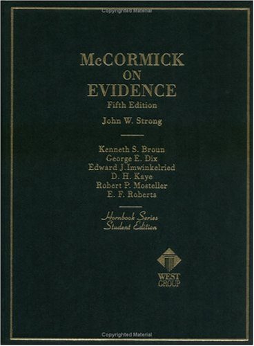 Amazon.com: McCormick on Evidence (Hornbook Series; Student Edition ...