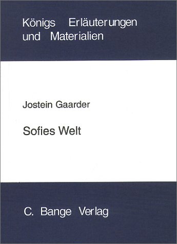 Amazon.com: Sofies Welt. (Erläuterungen): 9783804416628: Gaarder, Jostein: Books