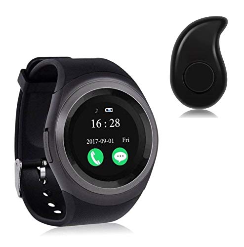 Exxelo Y1 Round Bluetooth Smart Watch with SIM Card TF Card Slot Sync ...