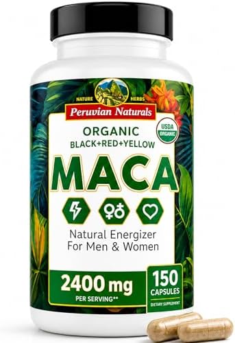Amazon.com: Organic Maca Root Capsules for Women & Men 2400mg per ...