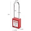 RealPlus Lockout Tagout Locks Set - 2 Red Lockout Locks Keyed Different ...