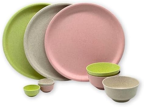 Buy Happy Cove Solid Husk Eco Friendly 10 inch Dinner Plates|Rice Husk ...