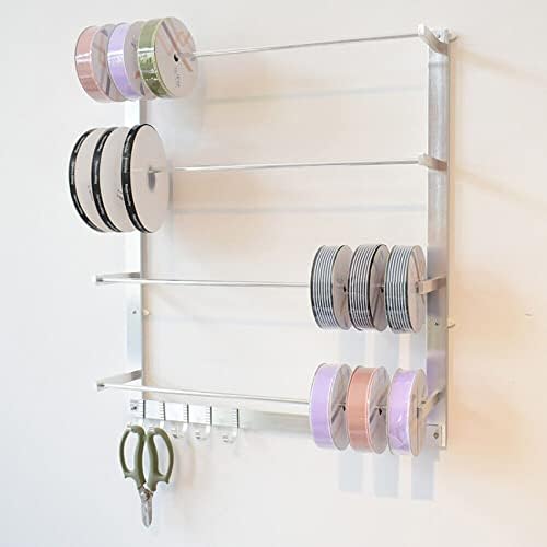 Amazon.com: mignonnememe Craft Ribbon Organizer Storage Rack Aluminum ...