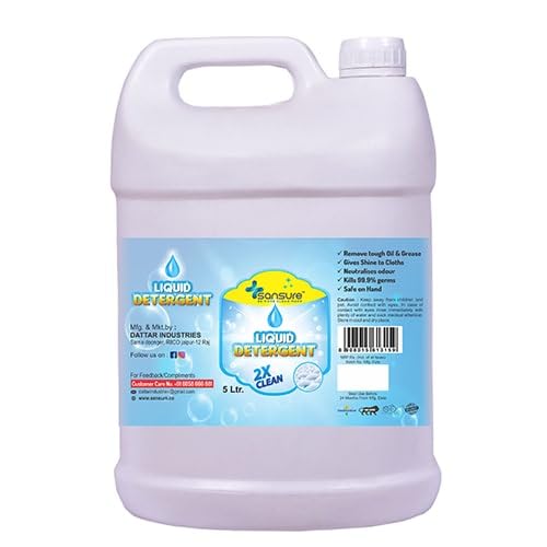 Sansure Liquid Detergent Both Top load and Front load Washing - 5Ltr ...