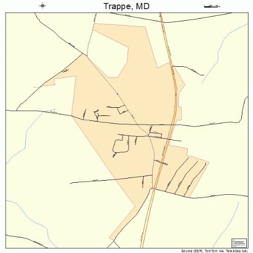 Amazon.com: Large Street & Road Map of Trappe, Maryland MD - Printed ...