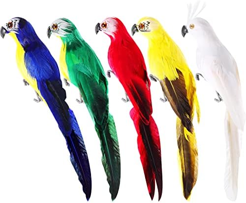 Amazon.com: 12pcs Artificial Foam Feather Birds Artificial Parrot ...