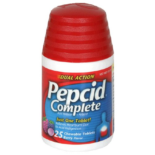 Amazon.com : Pepcid Complete Acid Reducer + Antacid Chewable Tablets ...