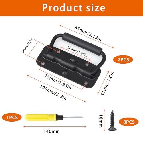 Roosea 2 Set Spring Loaded Chest Handle Spring Loaded Box Handle Box ...