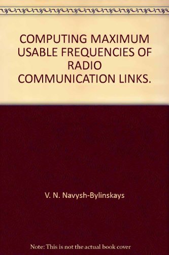 Amazon.in: Buy COMPUTING MAXIMUM USABLE FREQUENCIES OF RADIO ...