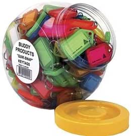 Amazon.com: Buddy Products Quick-Snap Key Tag Canister, Includes 150 ...