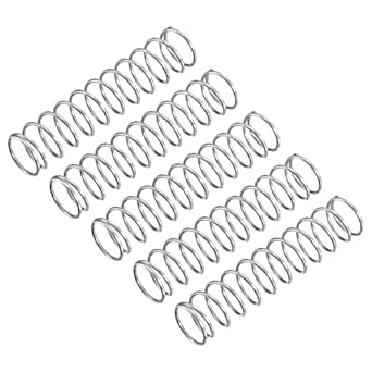 uxcell Compression Spring, 5Pcs 304 Stainless Steel, 11mm OD, 0.9mm ...