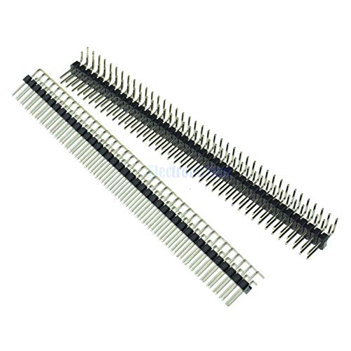 Amazon.com: 5PCS 254mm 2 x 40 Pin Male Double Row Right Angle Pin ...