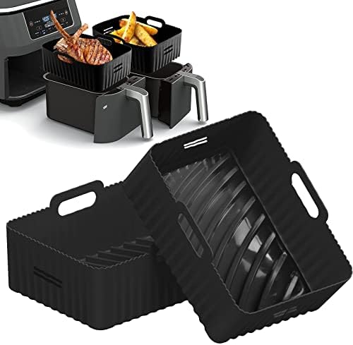 Amazon.com: Air Fryer Silicone Pot, Moleath 2Pcs Rectangular Air Fryer ...