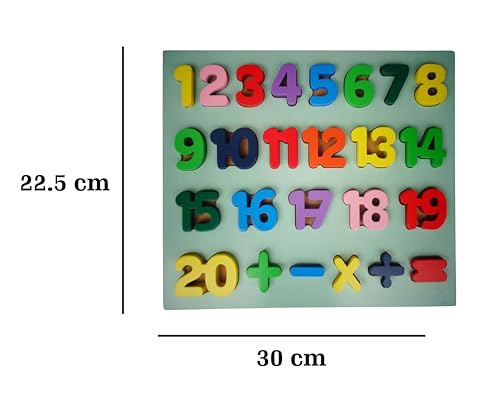Voolex - Wooden English Alphabets and Number Blocks | Uppercase with ...