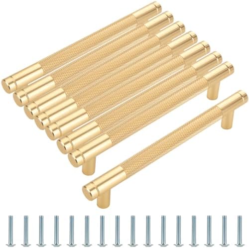 MEIDIV 8PCS Gold Kitchen Cupboard Handles, Kitchen Door Handles, Gold ...