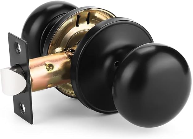 Amazon.com: Mengico 1 Pack Door knob Lock,Black Doorknobs,Door Knob ...