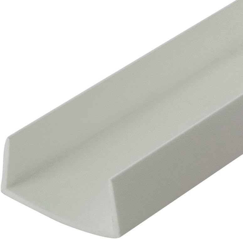 Outwater Plastics White 1" Styrene Plastic U-Channel/C-Channel 36 Inch ...