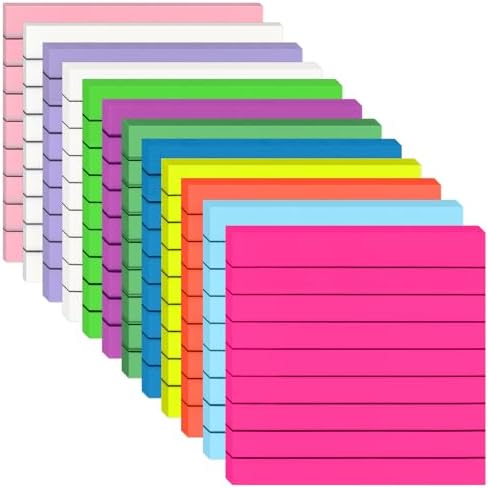 Amazon.com : ROPCIA 600 Sheets Transparent Sticky Notes with Lines, 3x3 ...