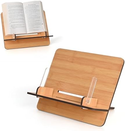 EasyRead Adjustable Book Stand – (Dark Grey), Hands-Free Reading Holder ...