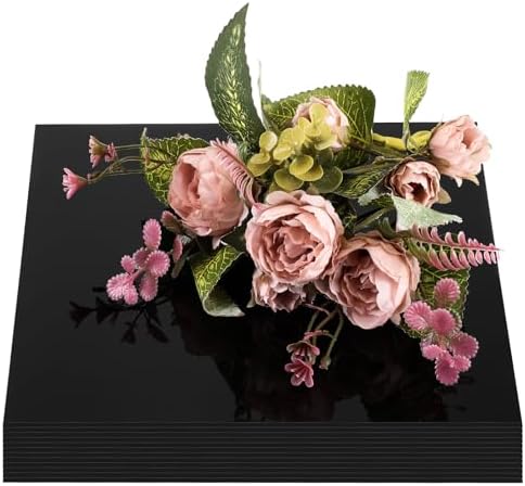 Amazon.com: Thyle 12 Pcs 10 Inch Black Square Mirrors Centerpieces for ...