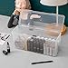 Amazon.com - EZOWare 9 Pieces Clear Plastic Flip Top Latching Storage ...