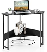 Amazon.com: IFANNY Corner Desk with Power Outlet, 90 Degrees Triangle ...