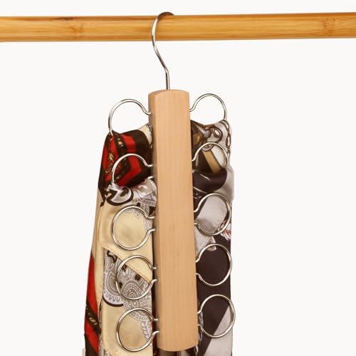 Amazon.com: LMSAWK Scarf Hanger Wooden, Scarf Holder for Closet ...