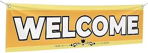 Amazon.com: Welcome Large Banners and Signs for Outdoor by Mavis ...