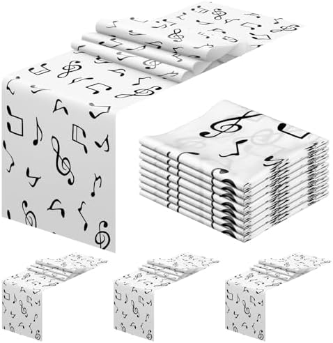 Amazon.com: Fanfanwin 12 Pcs Plastic Musical Notes Piano Table Runner ...