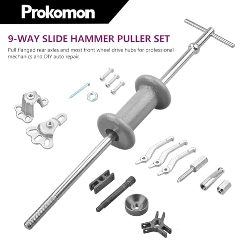 Snapklik.com : 9-Way Slide Hammer Puller Set, Front Wheel Hub Bearing ...