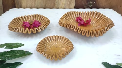 Amazon.com: Polished Yellow Sandstone Bowl Fruit Bowl Stone Bowl ...