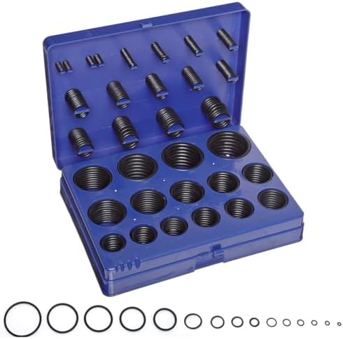 Serplex® 382Pcs Rubber O Rings with Storage Case Assorted 15Pcs Sizes ...