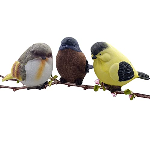 Snapklik.com : PUOO 3 Pieces Garden Birds Statues,Lawn Decorated Bird ...