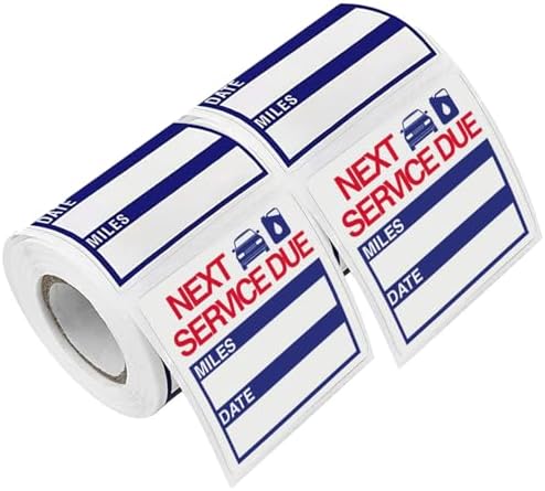Amazon.com: PERFORMORE 2” x 2” Oil Change Stickers, 300 Sitckers Per ...
