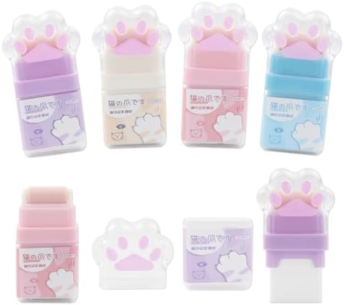 Amazon.com: Geluode 4Pcs Cat Paw Roller Eraser, Erasers for Kids ...