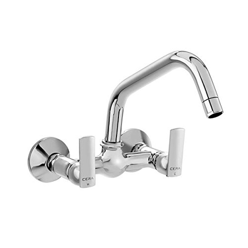 Cera Titanium F1003511 Brass Single Lever Sink Mixer (Silver) : Amazon ...