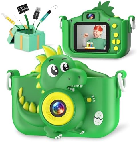 Kids Camera Toys, Dinosaur Toddler Camera for Kids 1080P HD Digital ...