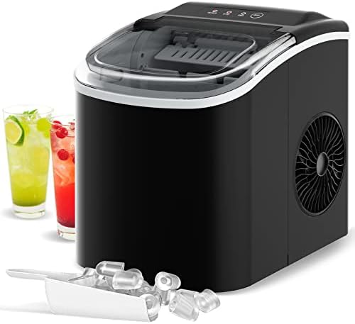 ADVWIN 12KG Ice Maker Portable Ice Maker Machine with Self-Cleaning ...