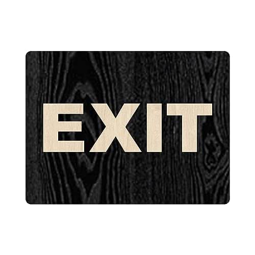 Amazon.com: Modern Office Wood Exit Sign (6"x8" w/out Braille, India ...