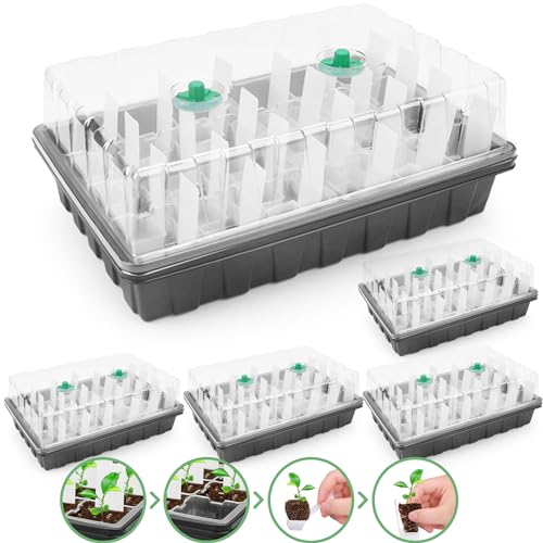 Snapklik.com : DUALCROWN-5 Pack Seed Starting Tray