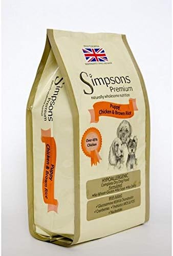 Simpsons Premium Puppy Chicken & Brown Rice Junior Dog Food - 2kg ...