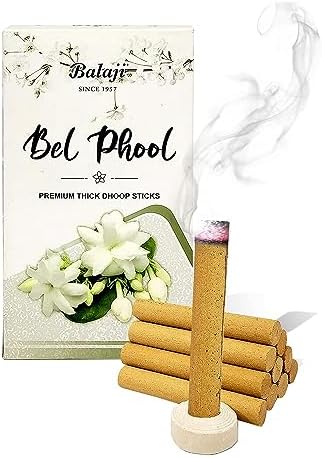 Balaji Bel Phool Premium Thick Dhoop Incense Sticks for Aroma & Smoke ...
