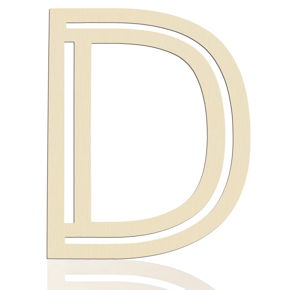 Amazon.com: Wooden Letters 12 Inch,1/5 Inch Thick Large Wood Letter D ...