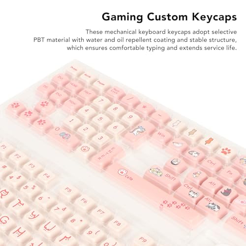 Keyboard Keycaps, 131Pcs Oil Resistant Gaming Custom Keycaps Cartoon ...