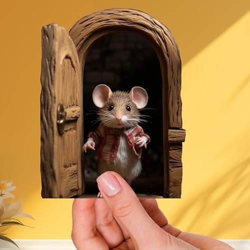 Amazon.com: 9pcs Mixed Pack Cute Mouse Hole Wall Stickers Playing ...
