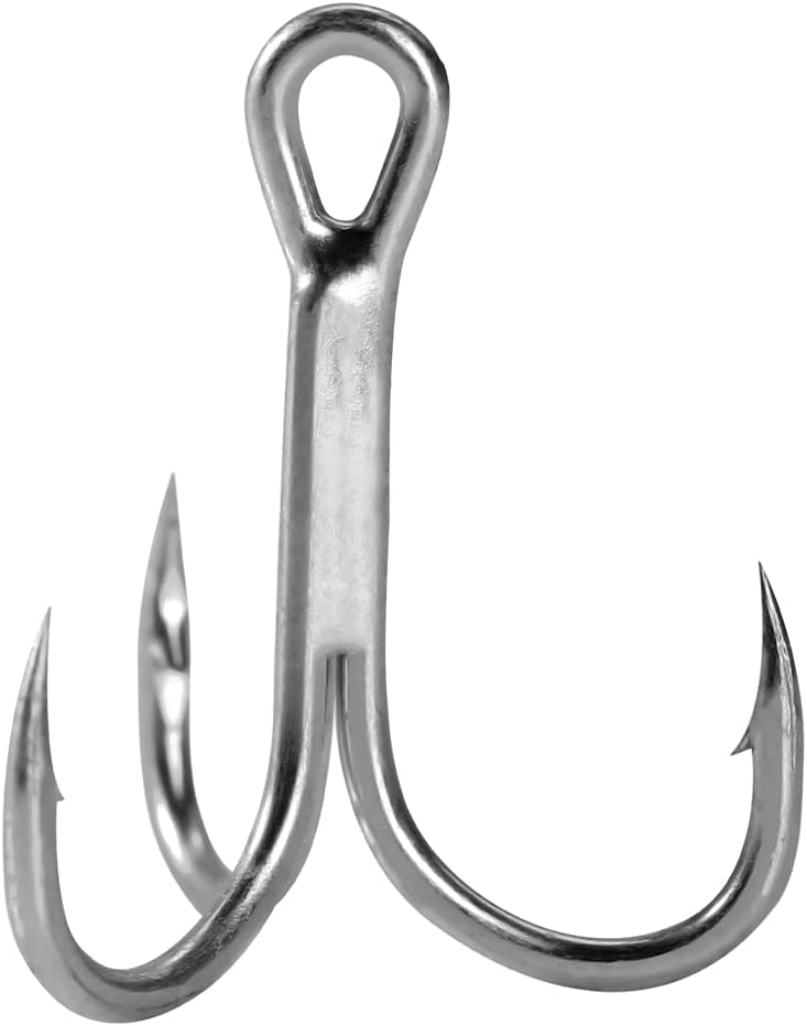 Fishing Treble Hook Strong Sharp 100pcs Triple Barbed Tackle Hooks ...