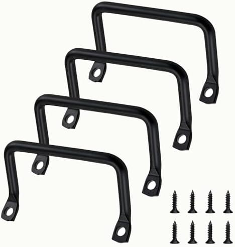 Amazon.com : MyGift Rustic Heavy-Duty Cast-Iron Door Pull Handles with ...