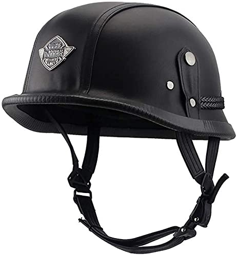 Scooter Half Helmet Retro Chrome Motorcycle Half Helmet - Vintage Open ...