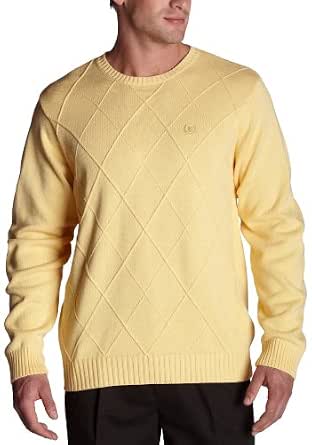 Buy IZOD Men's Windowpane Lattice Sweater, Pale Cream, Small at Amazon.in